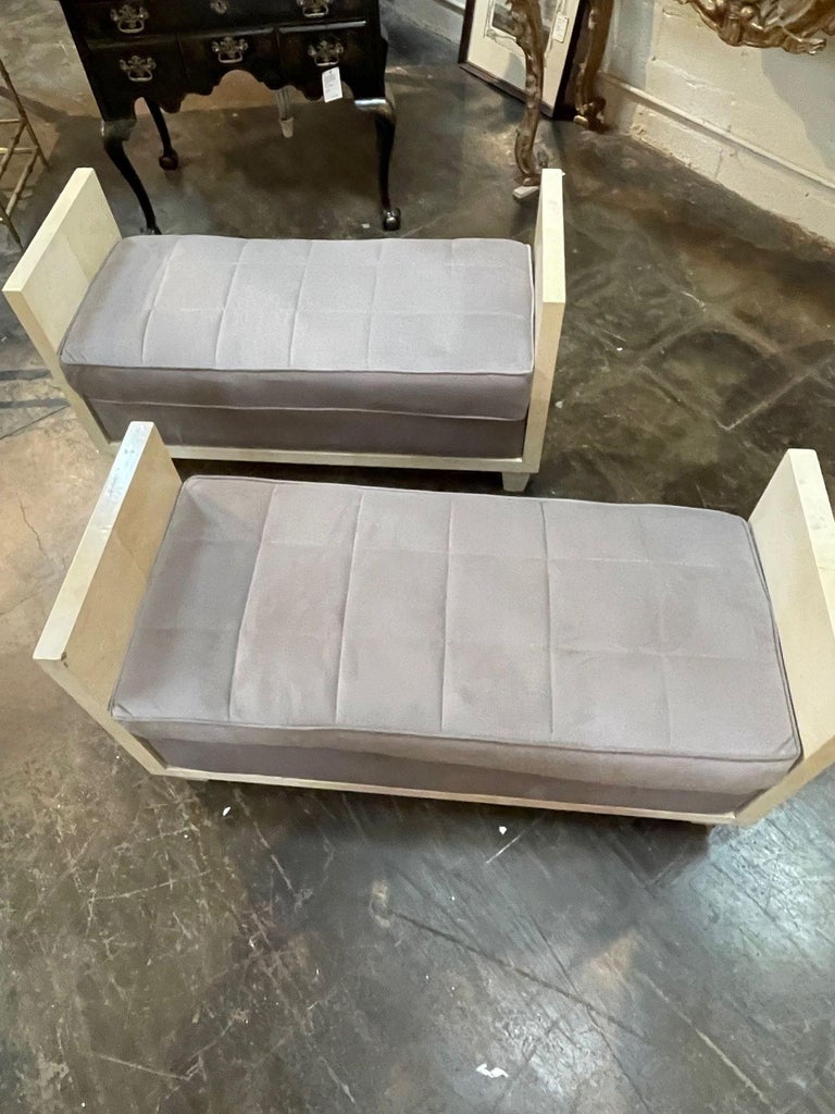 Vintage Goat Skin Covered Benches For Sale at 1stDibs