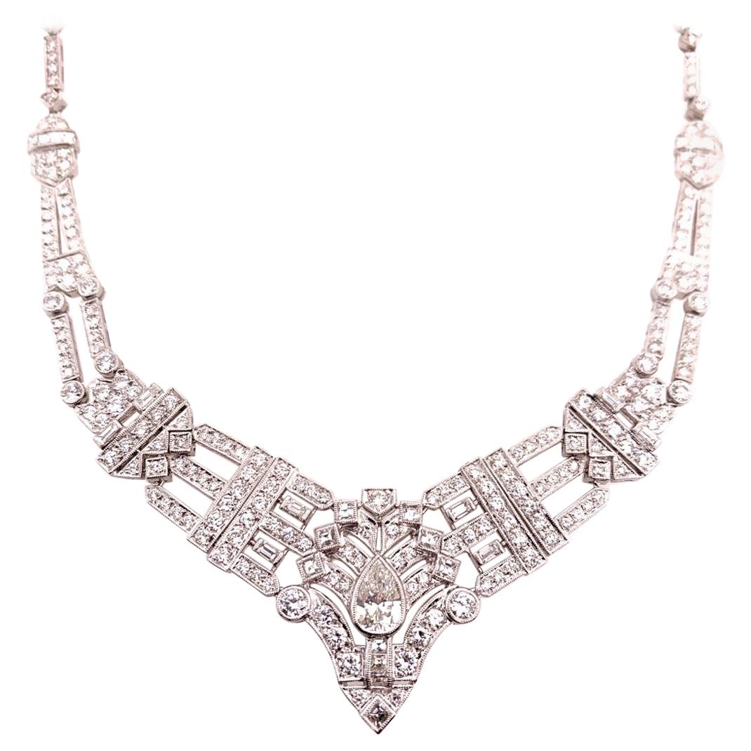 David Rosenberg Platinum 96 Carats Pear and Round Shape Diamond Tiara ...