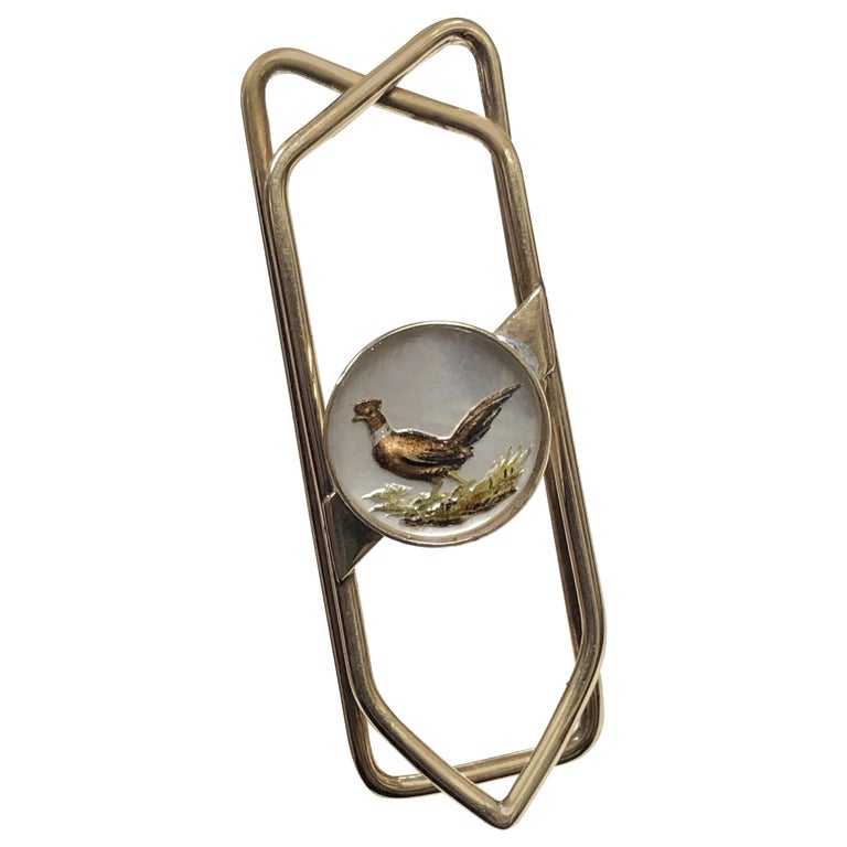 Vintage Gold and Reverse Crystal Money Clip at 1stDibs