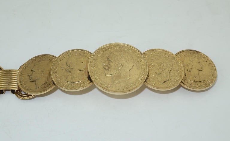 Vintage Gold Coin Chain Belt at 1stDibs | gold coin belt, vintage gold belt