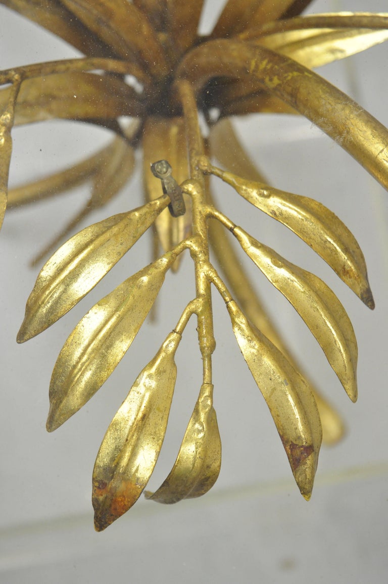 Vintage Gold Gilt Italian Hollywood Regency Palm Leaf Sheaf of Wheat ...
