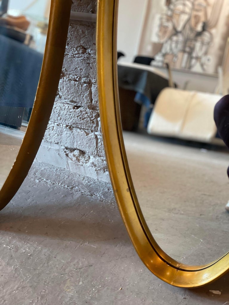 Vintage Gold Gilt Oval Mirrors, a Pair For Sale at 1stDibs