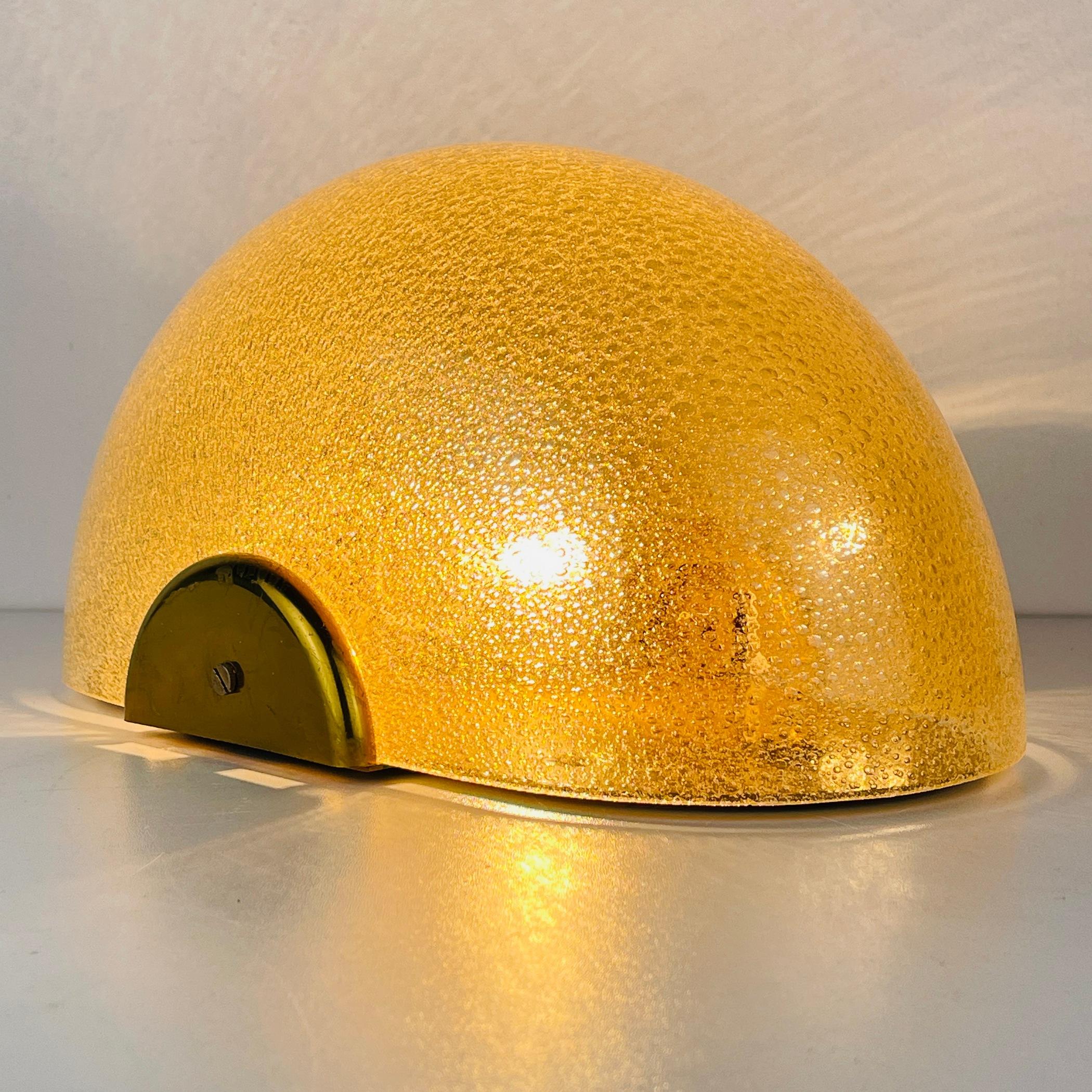 Vintage gold murano wall lamp F.Fabbian Italy 1970s For Sale at 1stDibs