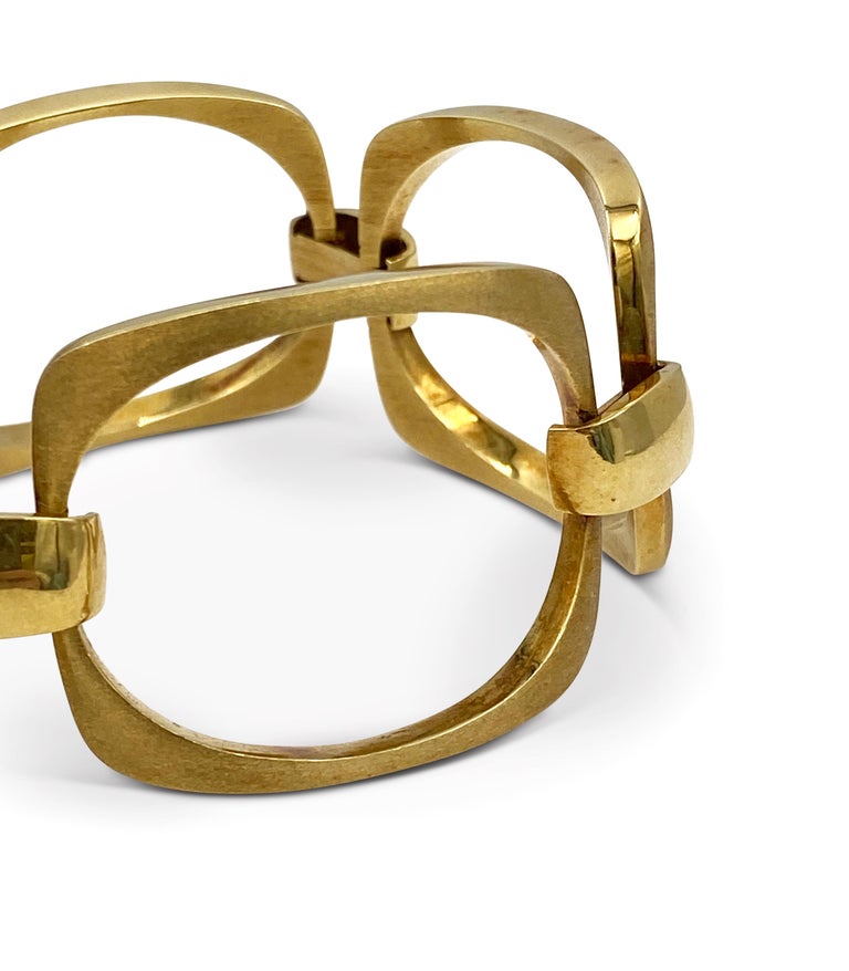 Vintage Gold Open Link Bracelet at 1stDibs