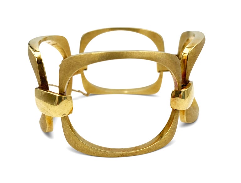 Vintage Gold Open Link Bracelet at 1stDibs