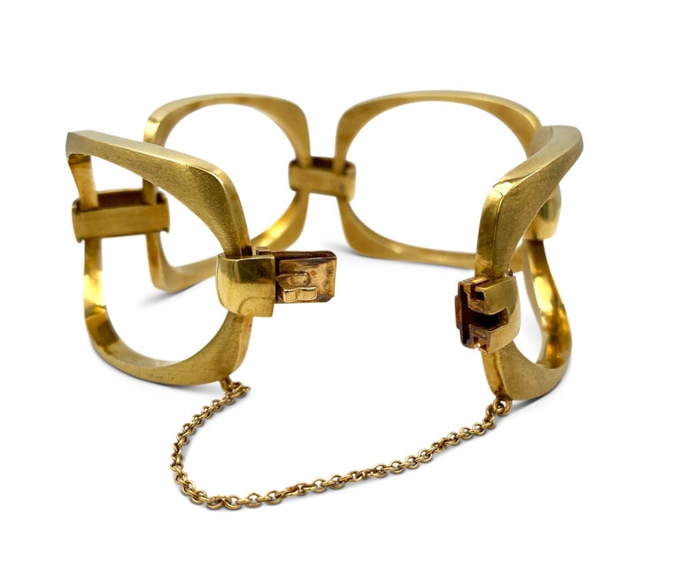 Vintage Gold Open Link Bracelet at 1stDibs