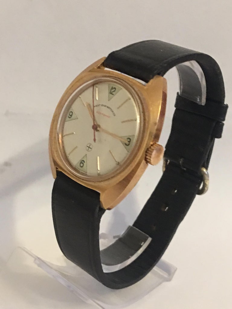 Vintage Gold-Plated 1970s West End Watch Co. with Swift Seconds at 1stDibs
