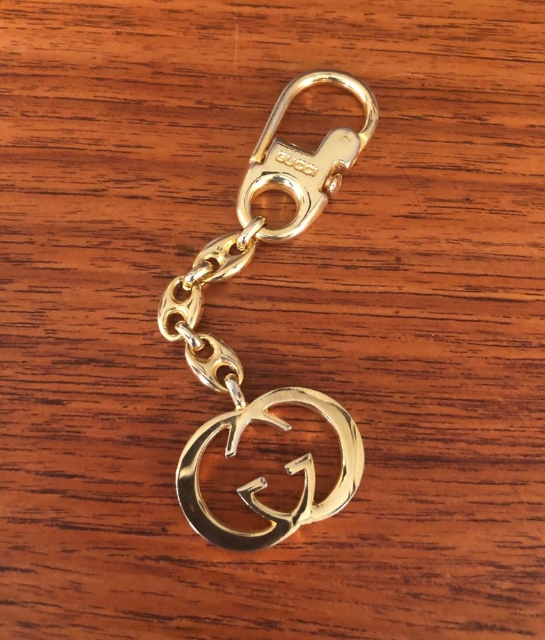 Vintage Gold-Plated Logo Keychain by Gucci at 1stDibs | vintage gucci ...