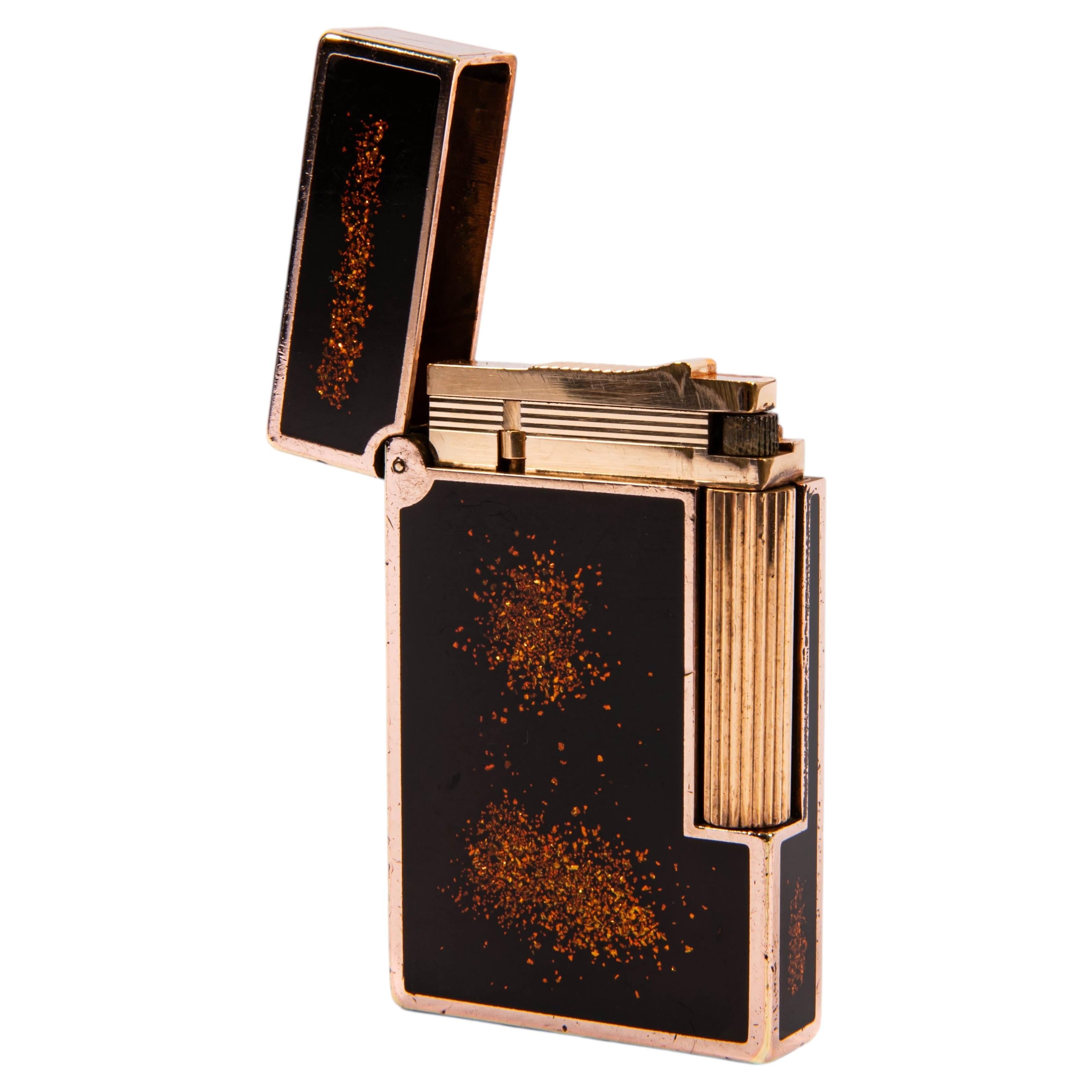 Vintage S.T. Dupont Soubreny Lighter Blue Lacquered 1990s For Sale at ...