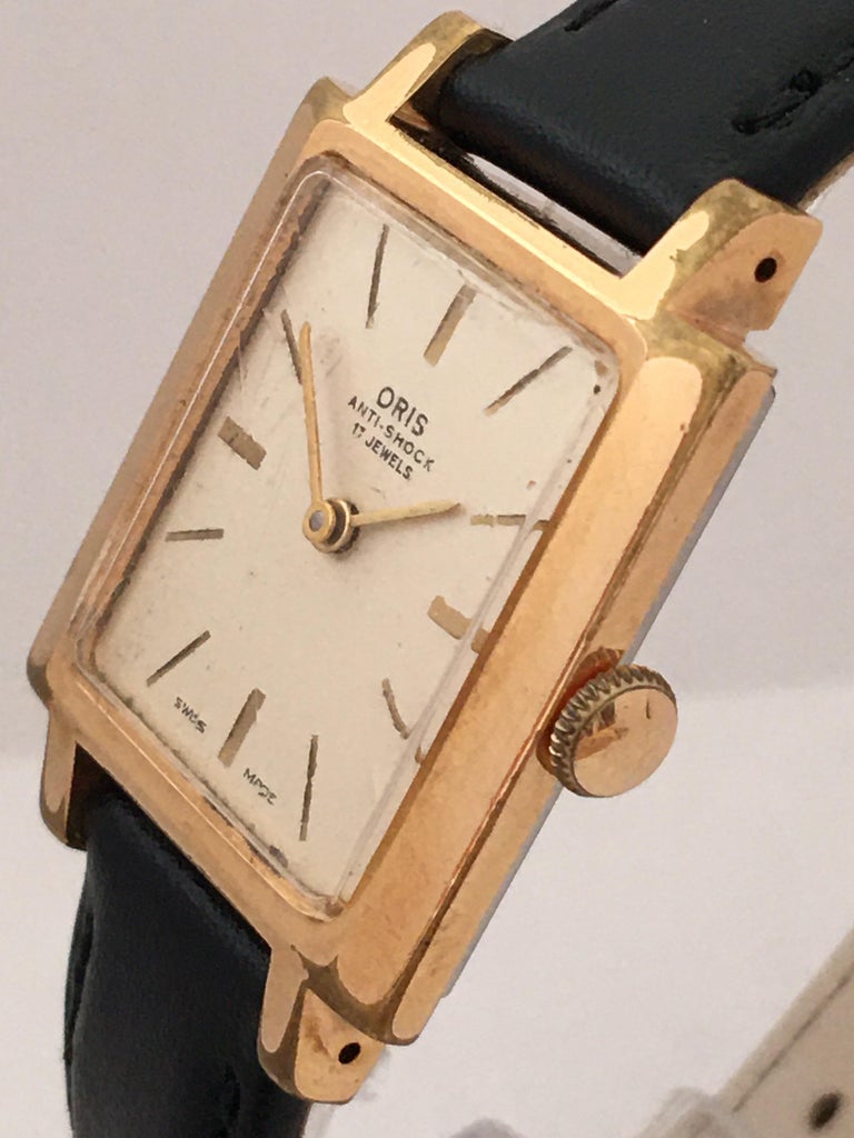 Vintage Gold-Plated and Stainless Steel 1970s Oris Watch For Sale at ...