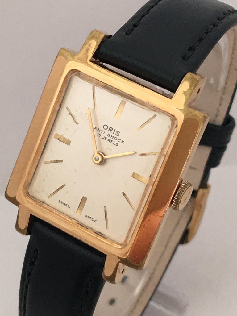 Vintage Gold-Plated and Stainless Steel 1970s Oris Watch For Sale at ...