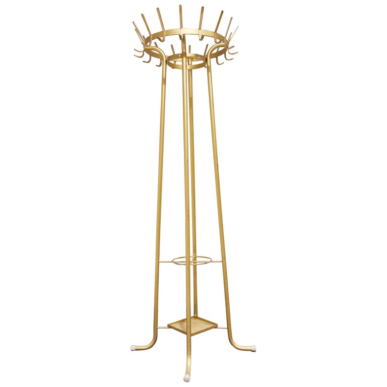 Vintage Golden Coat Stand, 1960s at 1stDibs