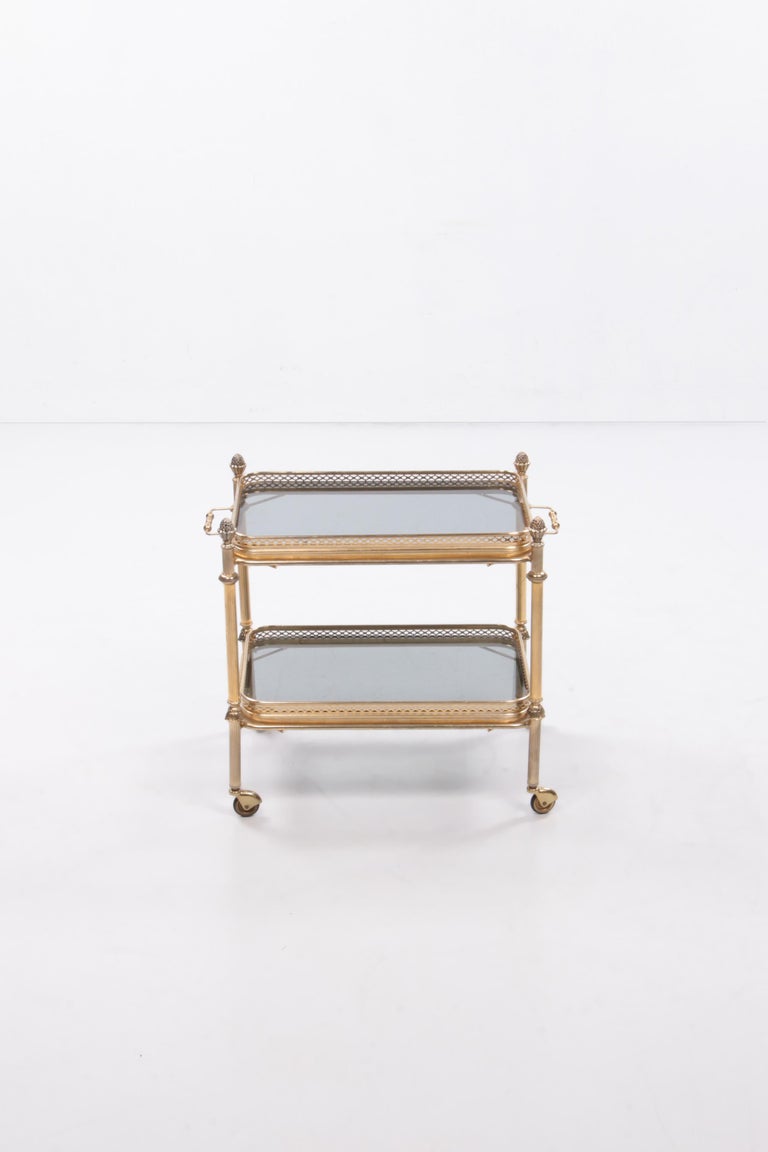 Vintage Golden Trolley Design by Maison Jansen, 1960s at 1stDibs