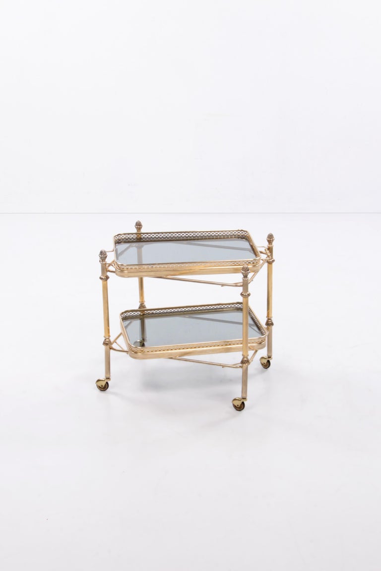 Vintage Golden Trolley Design by Maison Jansen, 1960s at 1stDibs