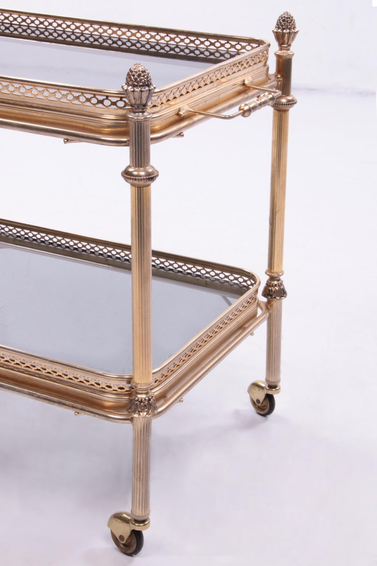 Vintage Golden Trolley Design by Maison Jansen, 1960s at 1stDibs