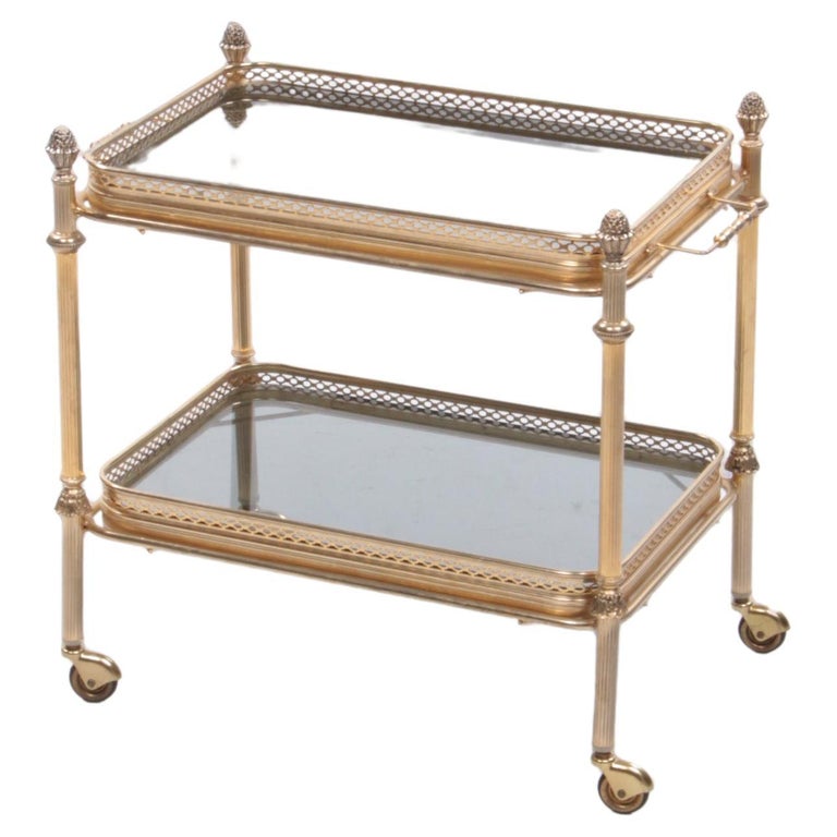 Vintage Golden Trolley Design by Maison Jansen, 1960s at 1stDibs