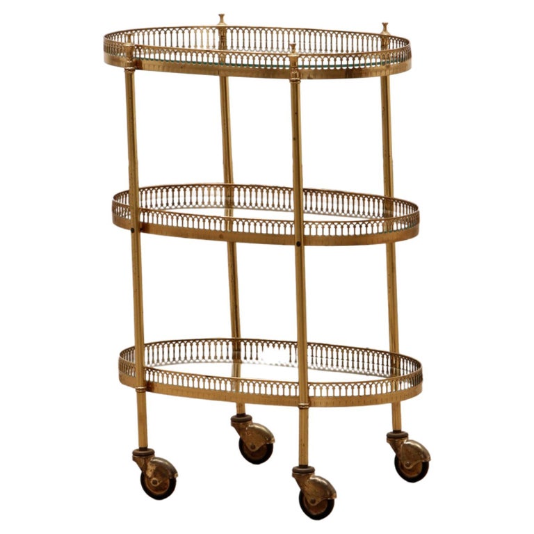 Vintage Golden Trolley for Maison Jansen, 1960s For Sale at 1stDibs