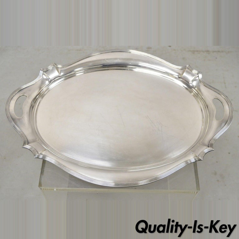 Vintage Gorham Y1038 Art Deco Silver Plated Twin Handle Platter Tray ...