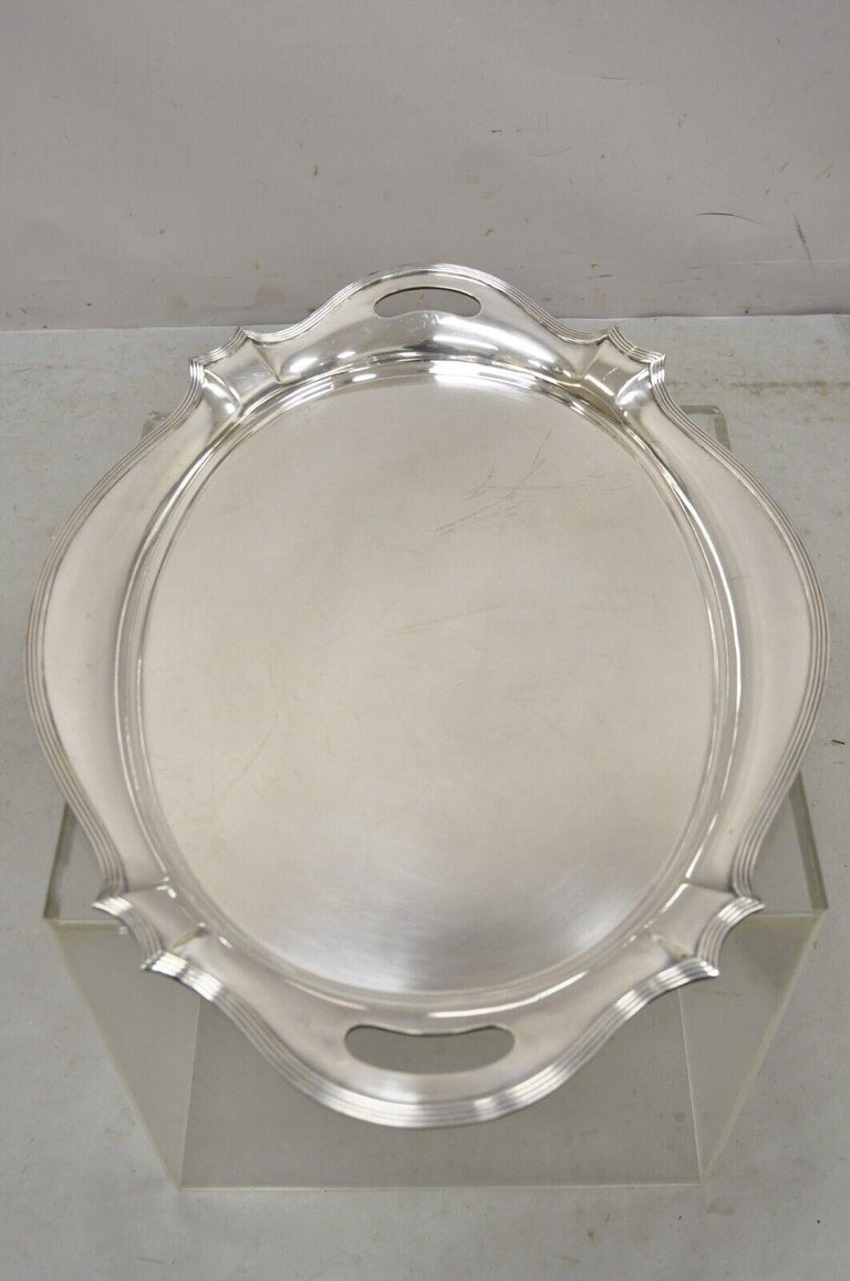 Vintage Gorham Y1038 Art Deco Silver Plated Twin Handle Platter Tray ...