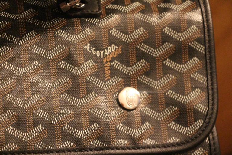Vintage Goyard Foldable Steamer Bag in Chevron Canvas, Goyard Backpack ...