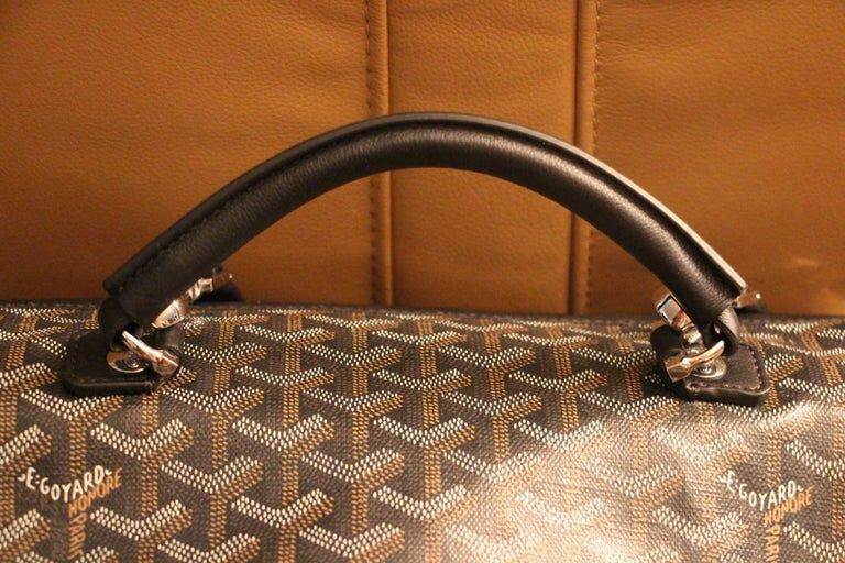 Vintage Goyard Foldable Steamer Bag in Chevron Canvas, Goyard Backpack ...