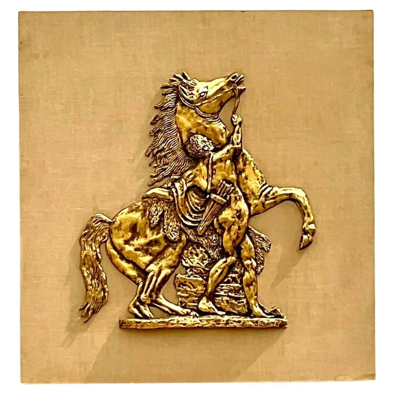 Vintage Grand Tour Gladiator and Horse Fiberglass Relief For Sale at ...