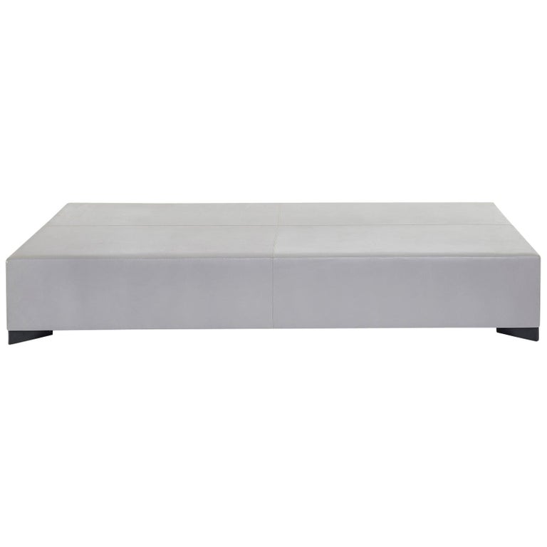 Christian Liaigre Leather Platform Coffee Table For Sale at 1stDibs