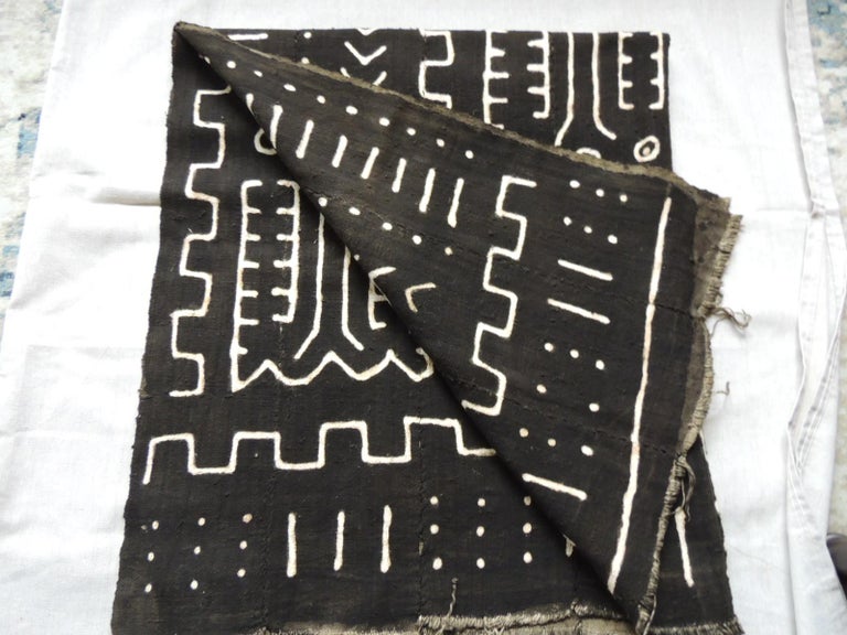 Vintage Graphic Bogolanfini African Mud Cloth Artisanal Panel For Sale ...