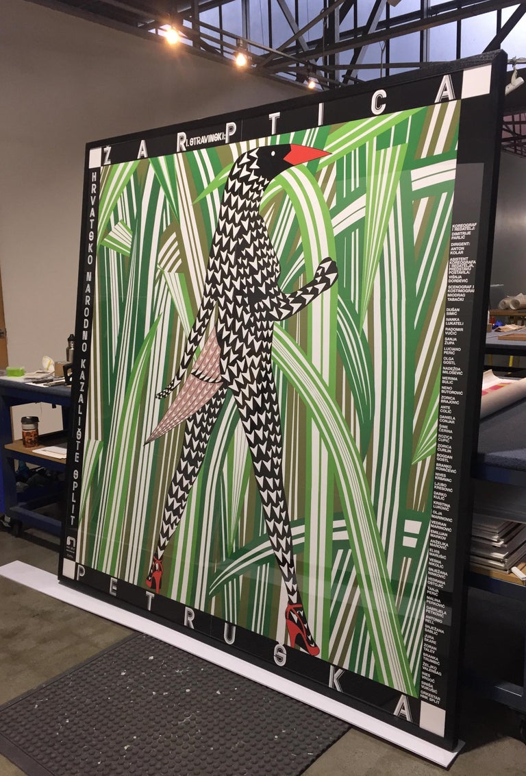 Vintage Graphic Poster, Boris Bucan Pretuska Firebird, 1980s Croatian Art Bird at 1stDibs