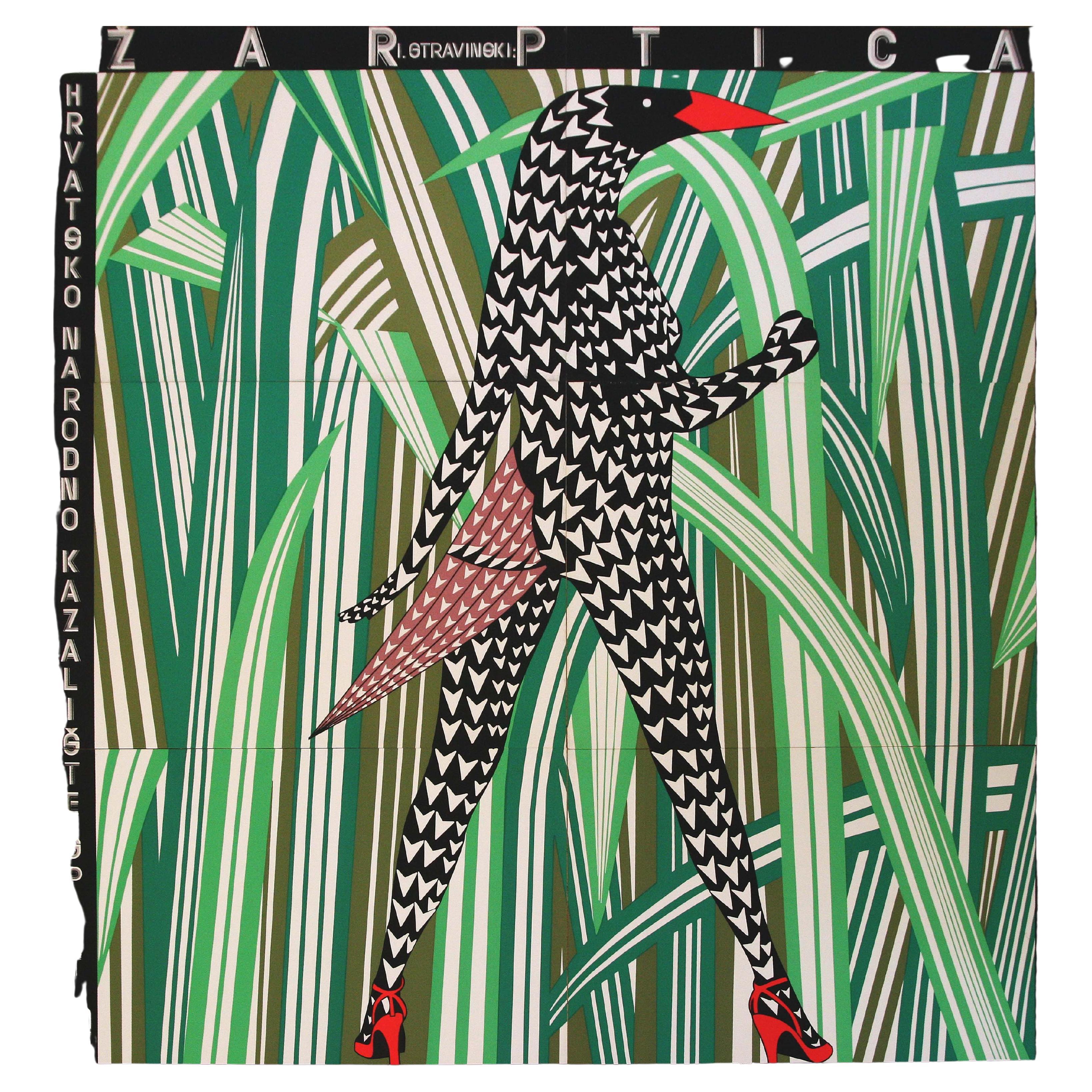 Vintage Graphic Poster, Boris Bucan Pretuska Firebird, Croatian Art ...