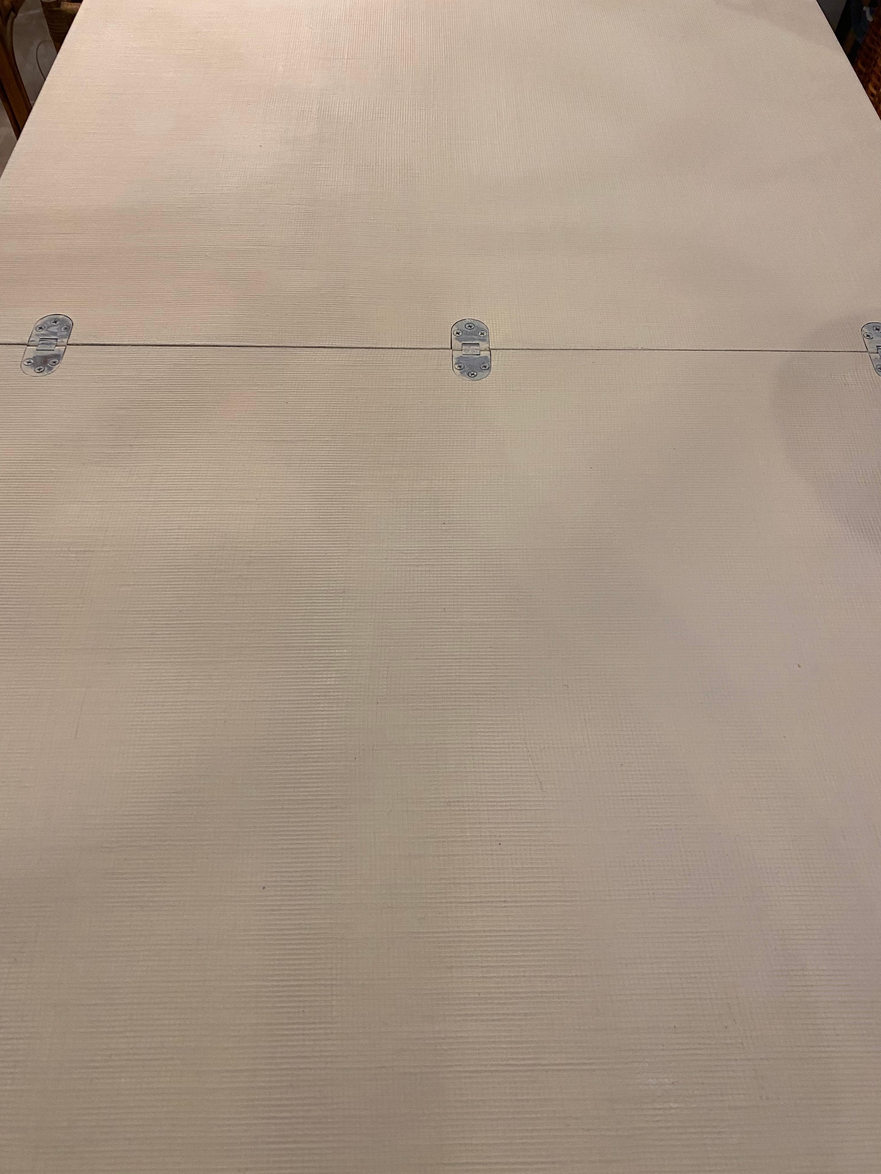 Vintage Grasscloth Linen Painted Game Table at 1stDibs