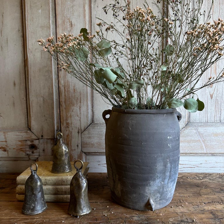 Vintage Gray Clay Weathered Pottery For Sale at 1stDibs