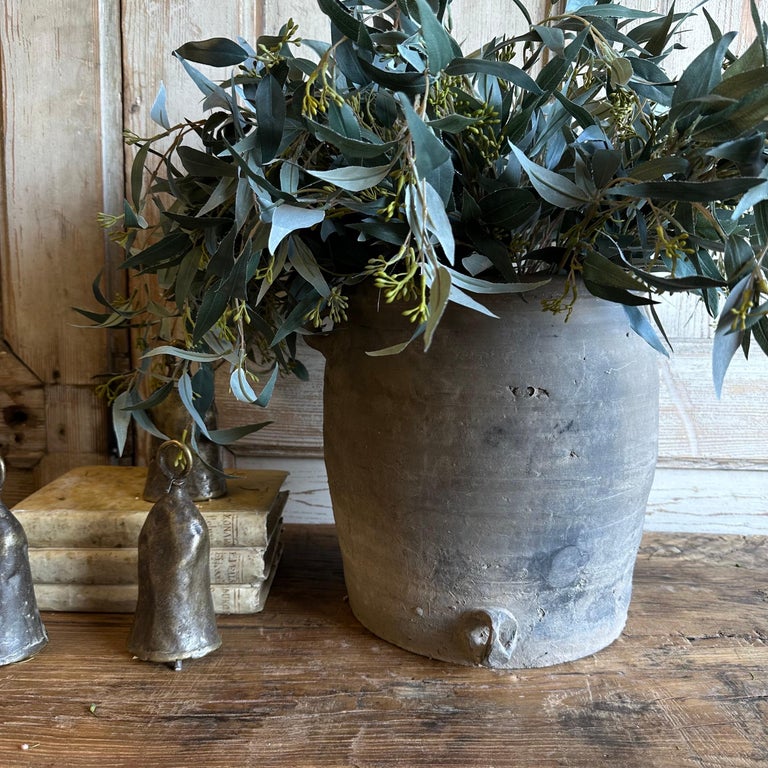 Vintage Gray Clay Weathered Pottery For Sale at 1stDibs