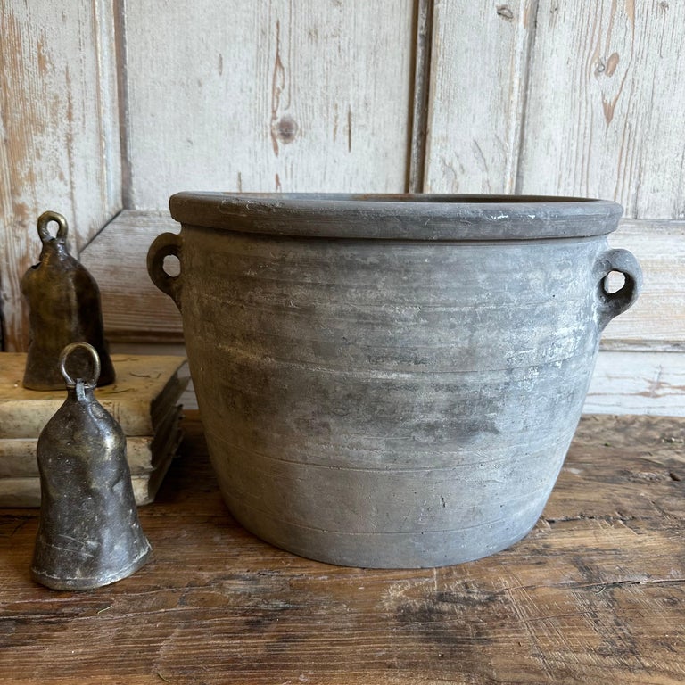Vintage Gray Clay Weathered Pottery For Sale at 1stDibs