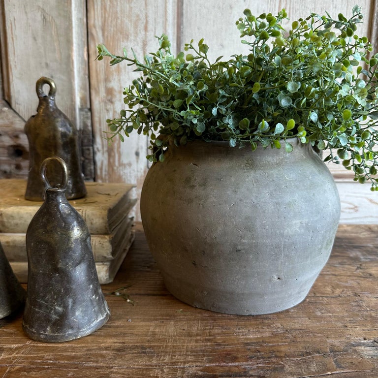 Vintage Gray Clay Weathered Pottery For Sale at 1stDibs