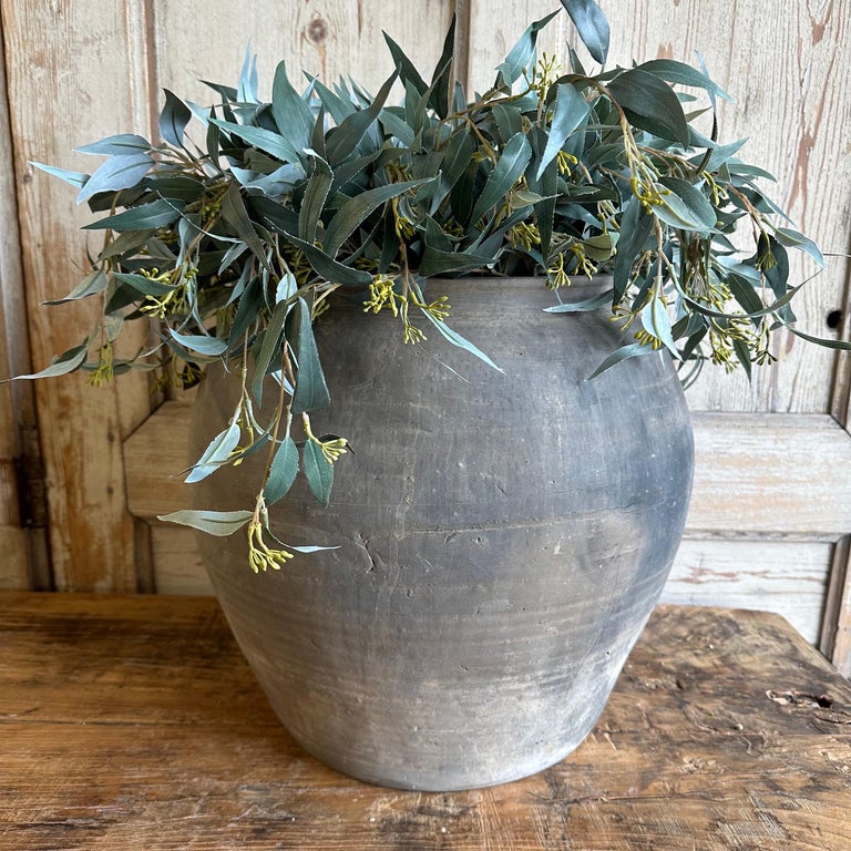 Vintage Gray Clay Weathered Pottery For Sale at 1stDibs