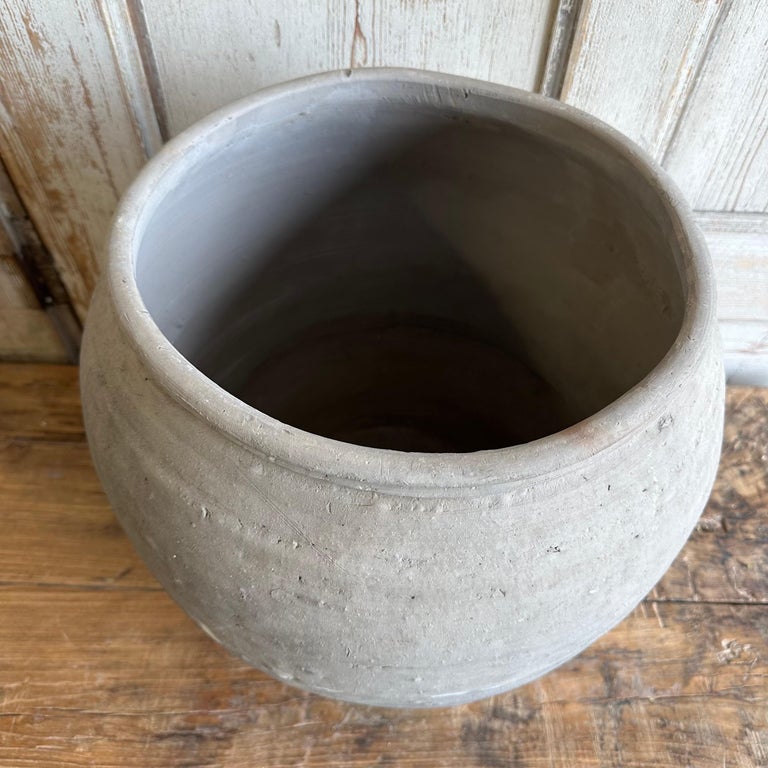 Vintage Gray Clay Weathered Pottery For Sale at 1stDibs