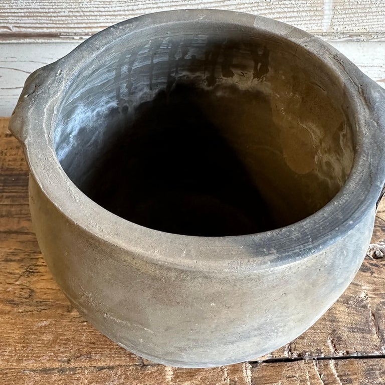 Vintage Gray Clay Weathered Pottery For Sale at 1stDibs