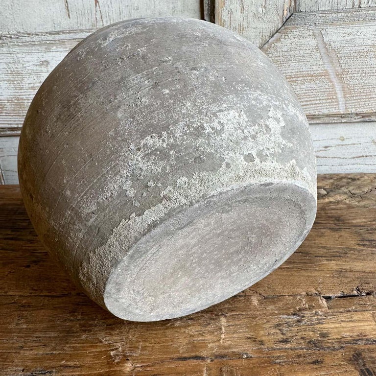 Vintage Gray Clay Weathered Pottery For Sale at 1stDibs