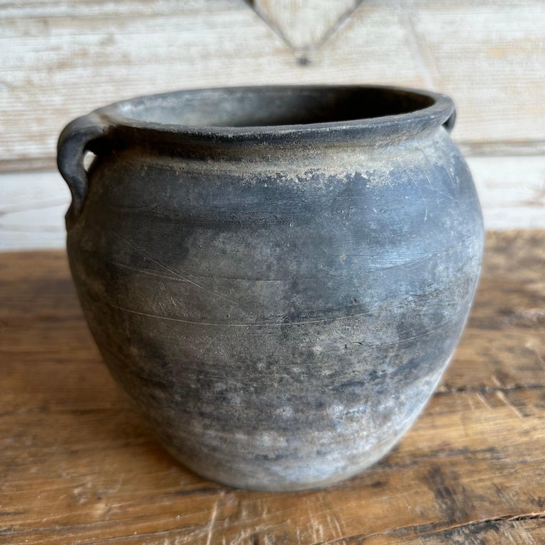Vintage Gray Clay Weathered Pottery For Sale at 1stDibs