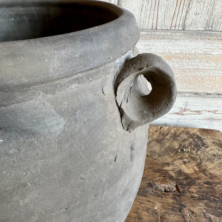 Vintage Gray Clay Weathered Pottery For Sale at 1stDibs