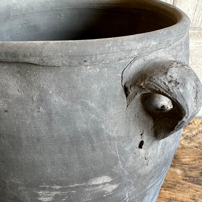 Vintage Gray Clay Weathered Pottery For Sale at 1stDibs