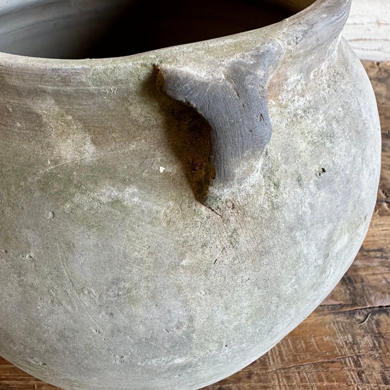 Vintage Gray Clay Weathered Pottery For Sale at 1stDibs