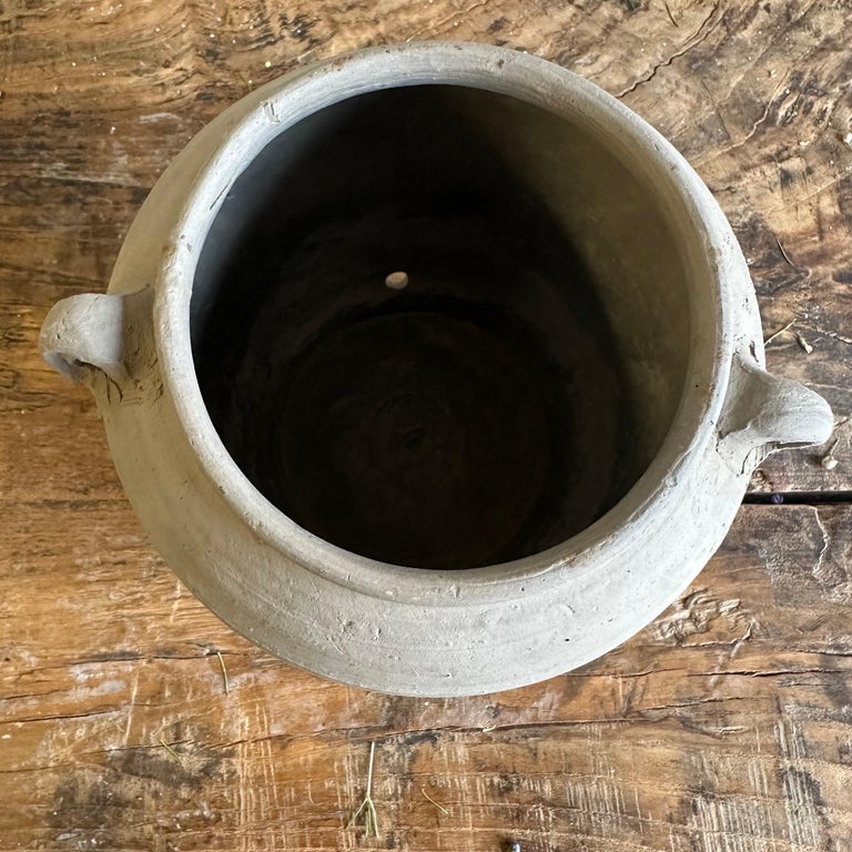 Vintage Gray Clay Weathered Pottery For Sale at 1stDibs