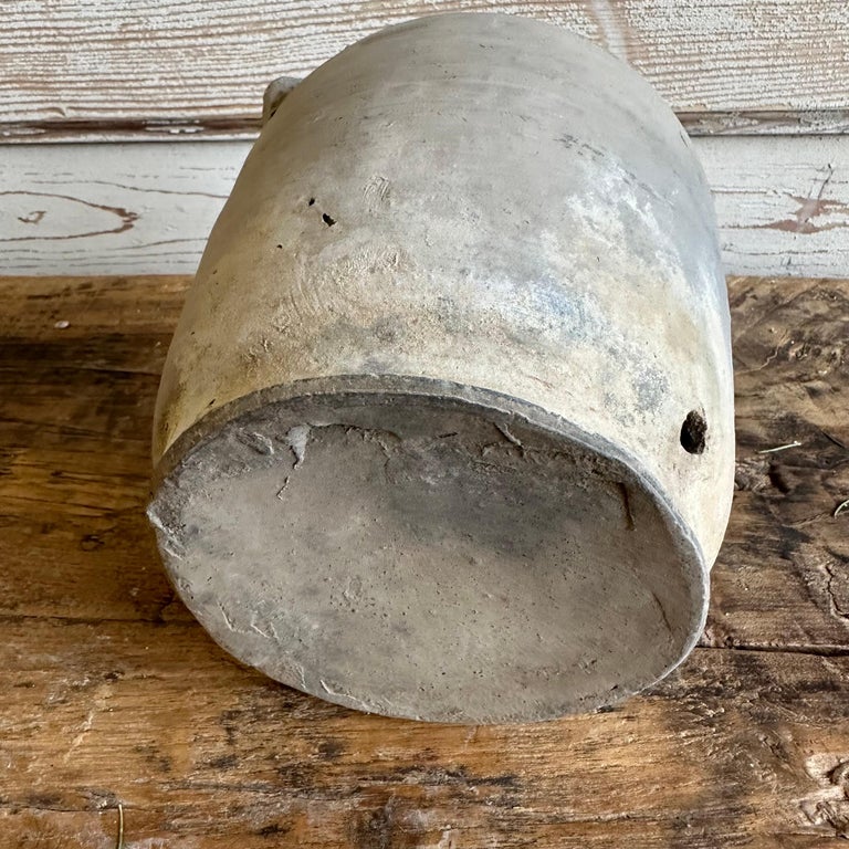 Vintage Gray Clay Weathered Pottery For Sale at 1stDibs