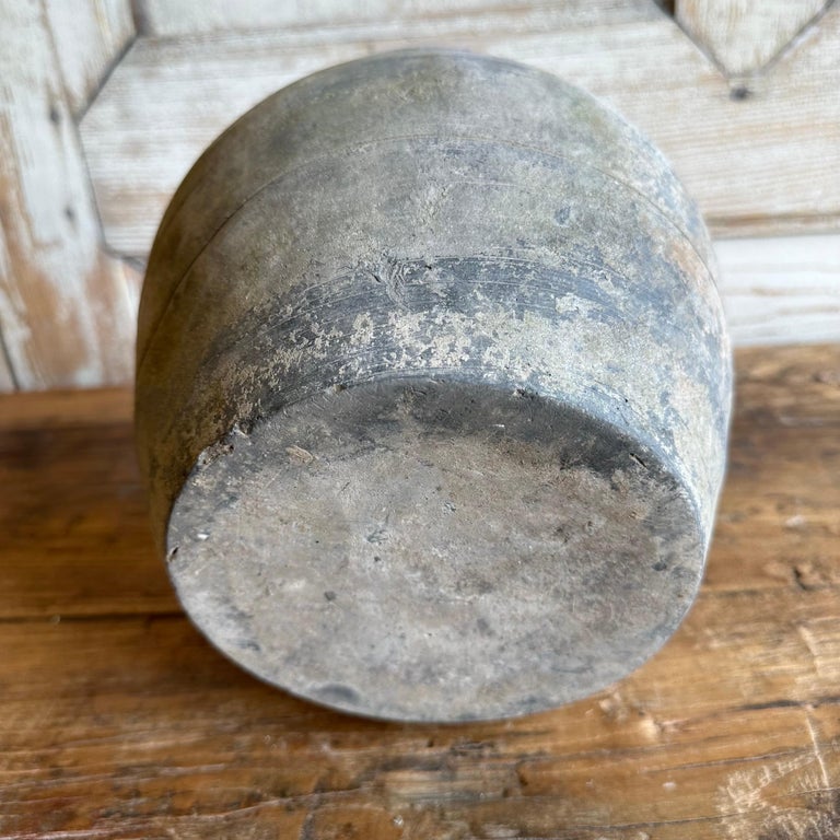 Vintage Gray Clay Weathered Pottery For Sale at 1stDibs