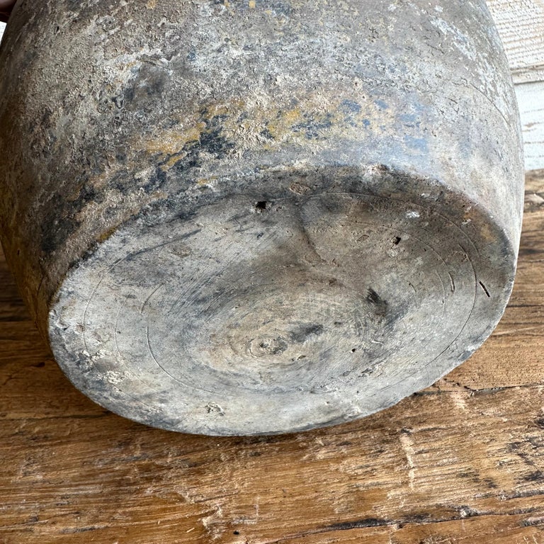 Vintage Gray Clay Weathered Pottery For Sale at 1stDibs