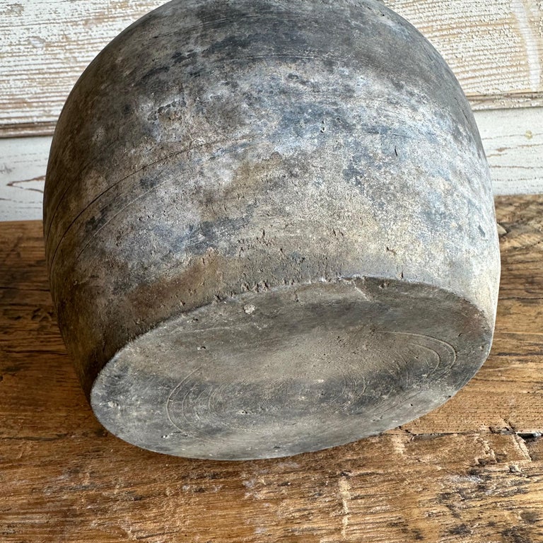 Vintage Gray Clay Weathered Pottery For Sale at 1stDibs