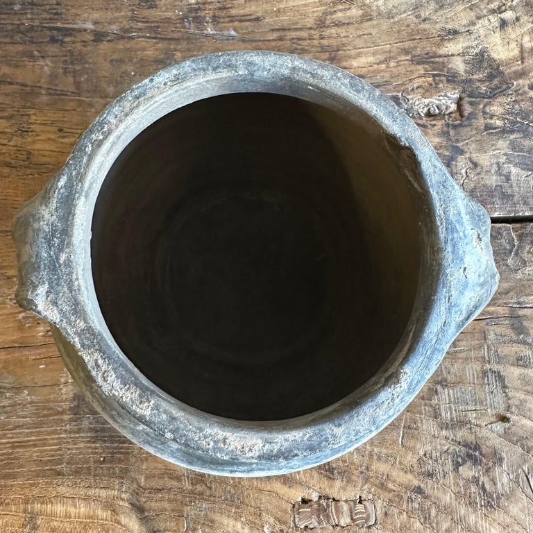 Vintage Gray Clay Weathered Pottery For Sale at 1stDibs
