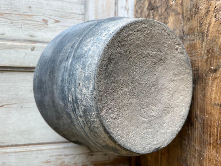Vintage Gray Clay Weathered Pottery For Sale at 1stDibs